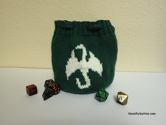 Dragon Pouch or Dice Bag – Nifty Knitter Designs