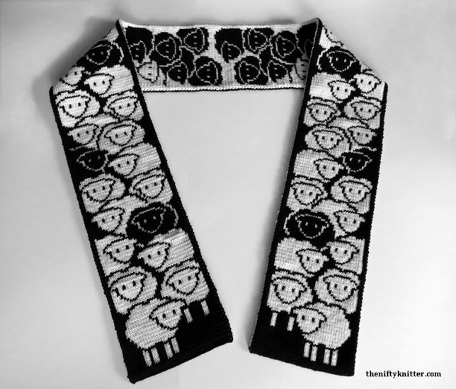 Counting Sheep Scarf – Nifty Knitter Designs