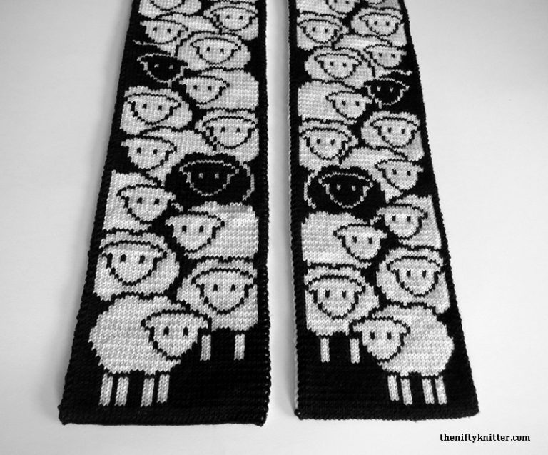 Counting Sheep Scarf – Nifty Knitter Designs