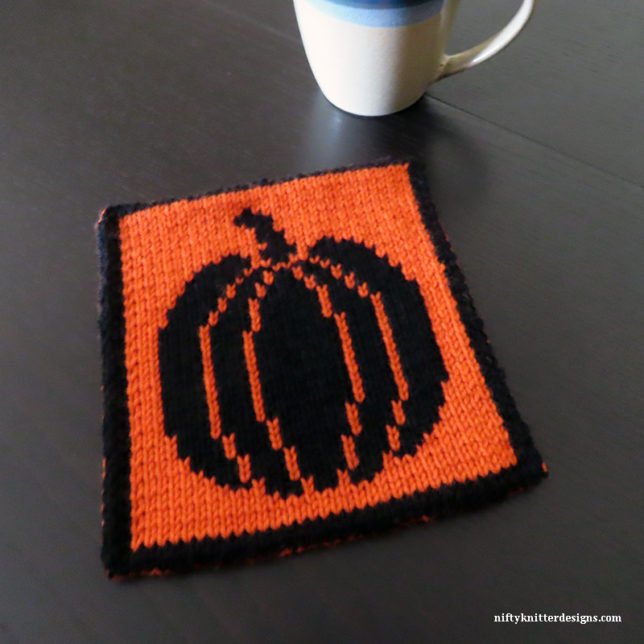 Pumpkin Potholder – Nifty Knitter Designs