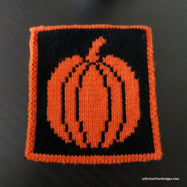 Pumpkin Potholder – Nifty Knitter Designs