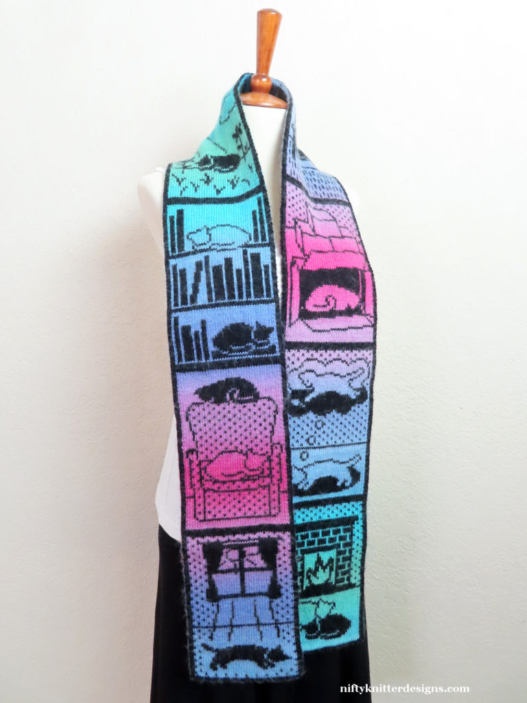 Catnap Scarf – Nifty Knitter Designs